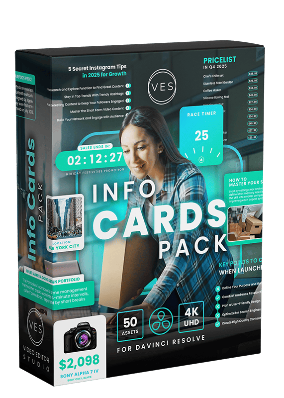 Info Cards Pack for Davinci Resolve