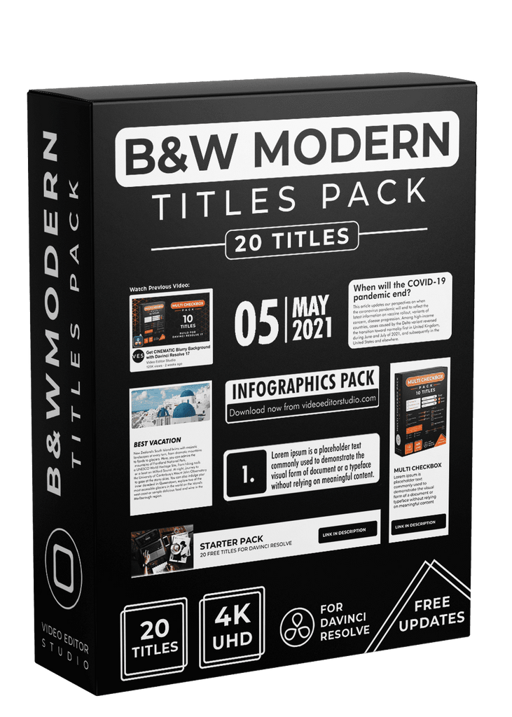 Content Creator Bundle I 150+ Titles for Davinci Resolve